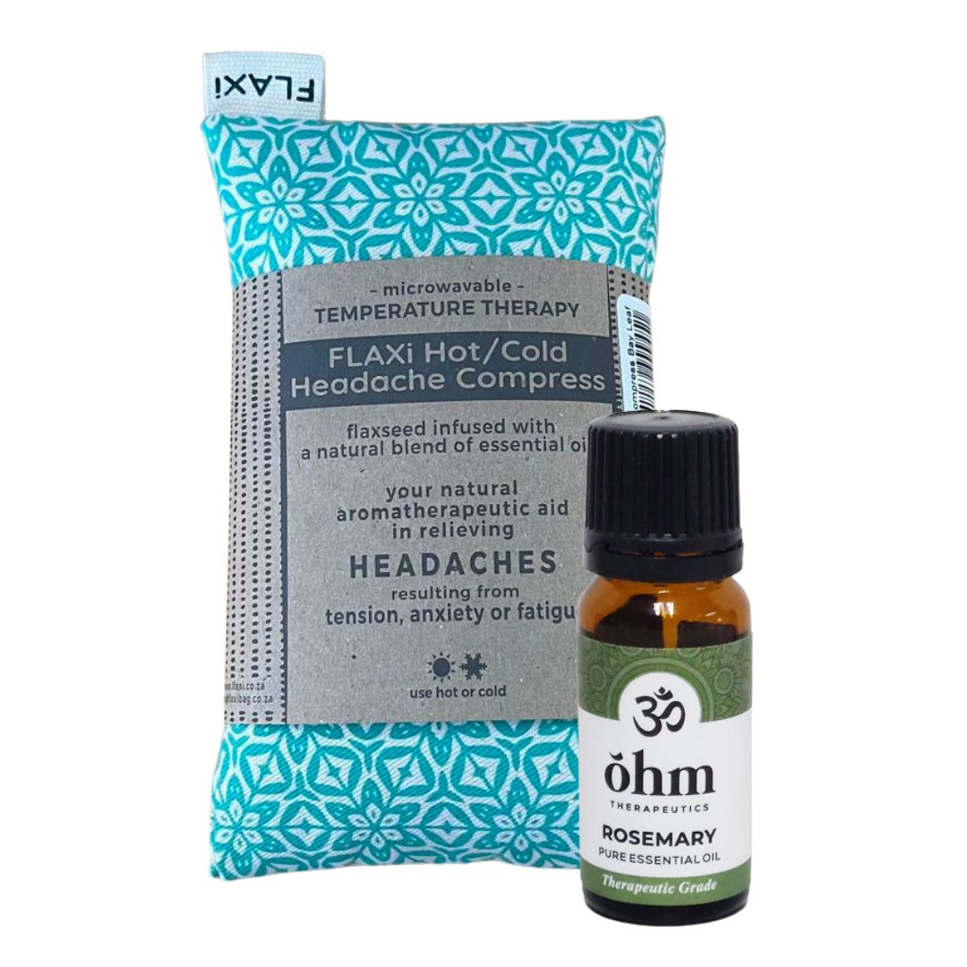 Combo Pack: FLAXi Headache Compress + Rosemary Oil (SAVE 10% ...